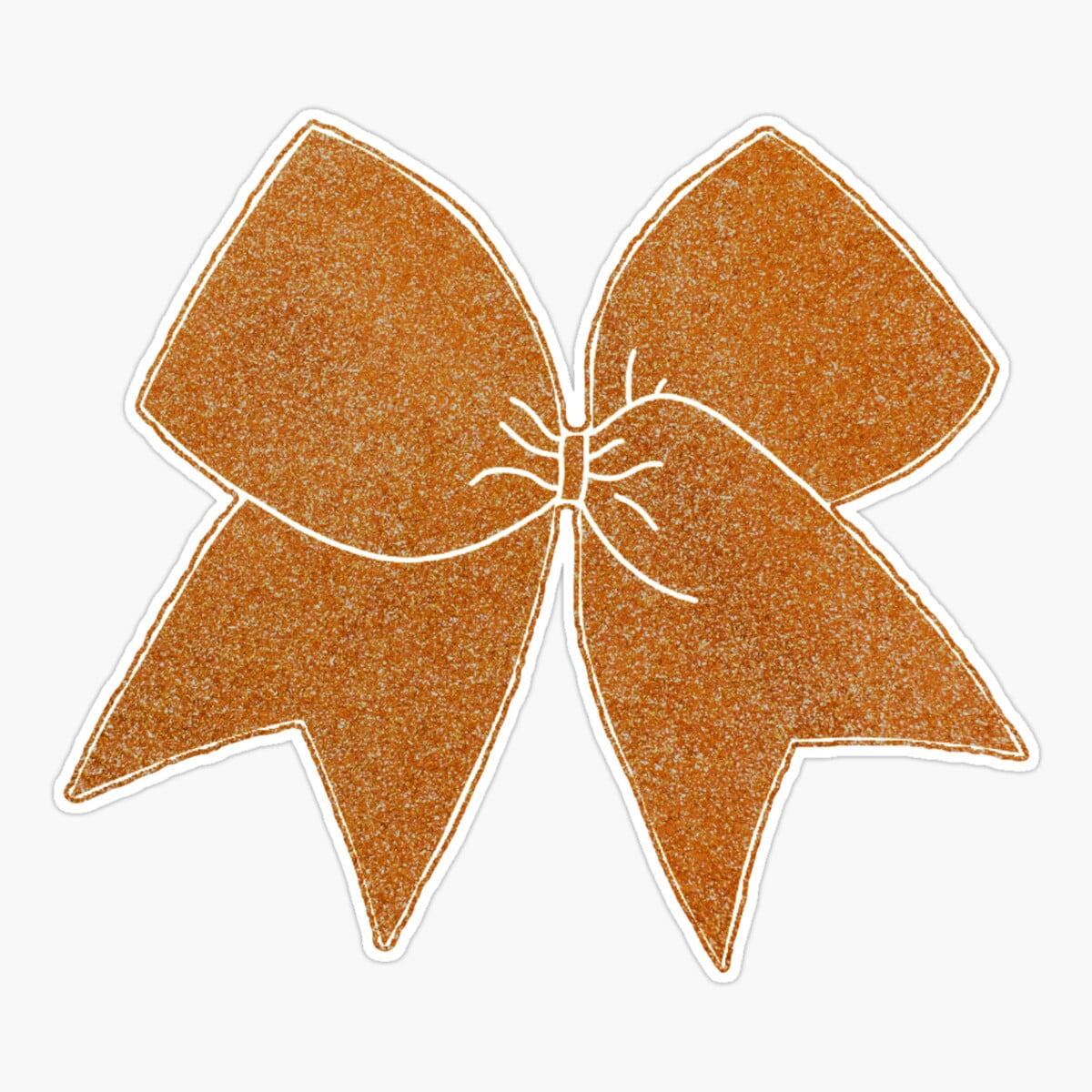 Maneki Orange Glitter Cheer Bow Er, Phone Decal Water Bottle Stickers ...