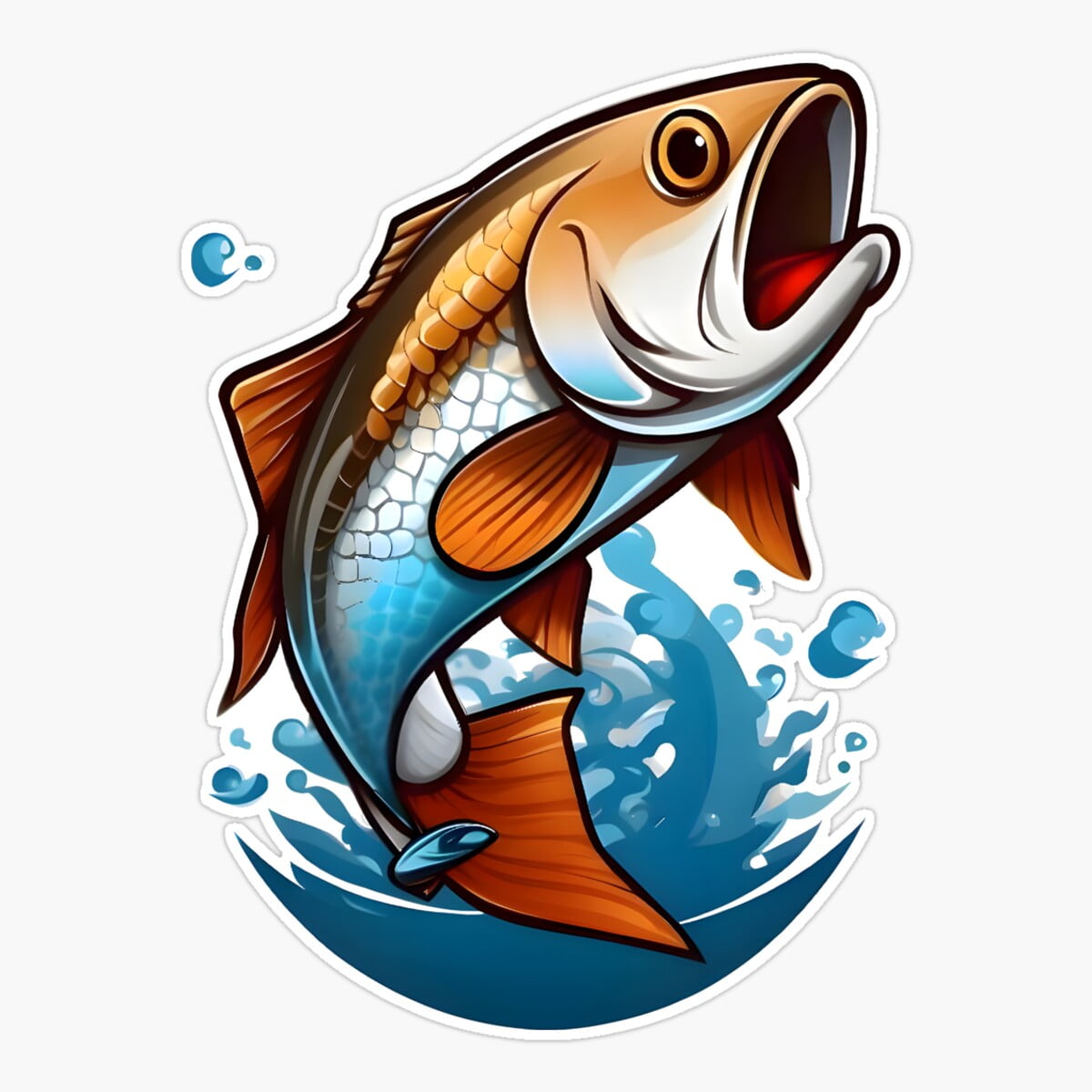 Maneki Orange Ishing Lure Er, Phone Decal Water Bottle Stickers Car ...