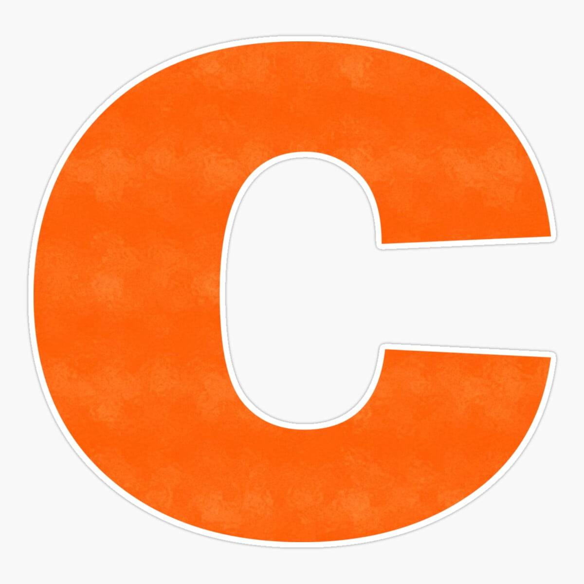 Maneki Orange Letter C Er, Phone Decal Water Bottle Stickers Car Decals ...