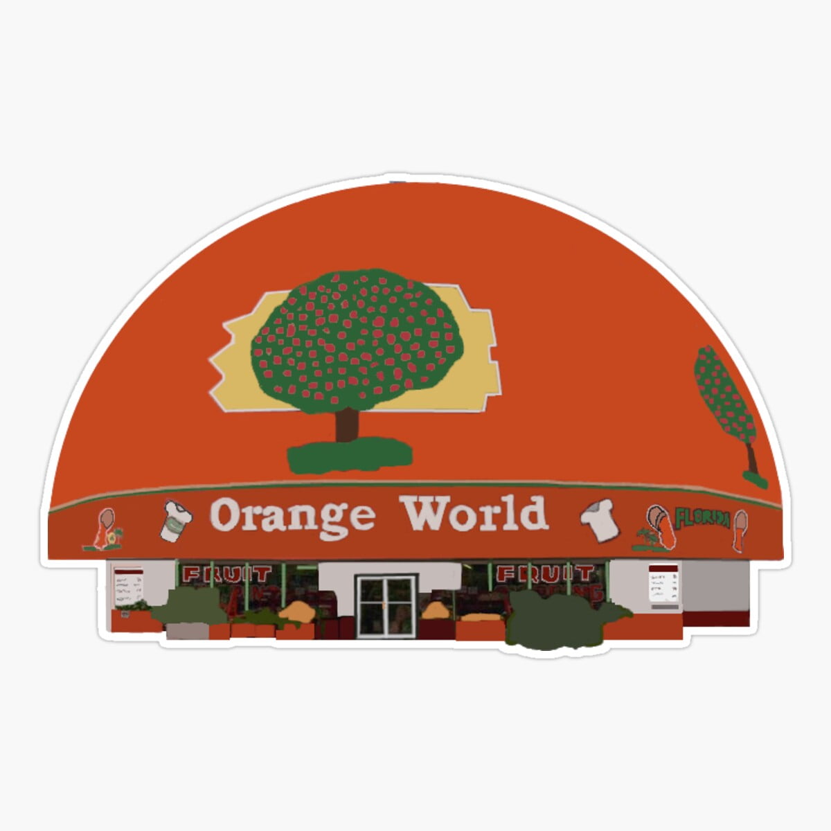 Maneki Orange World - The Florida Project Er, Phone Decal Water Bottle ...
