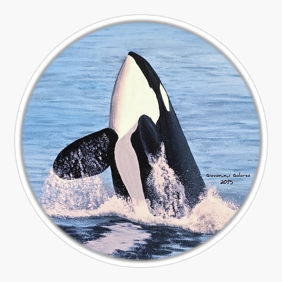 Maneki Orca Breach Sticker, Phone Decal Water Bottle Stickers Car ...