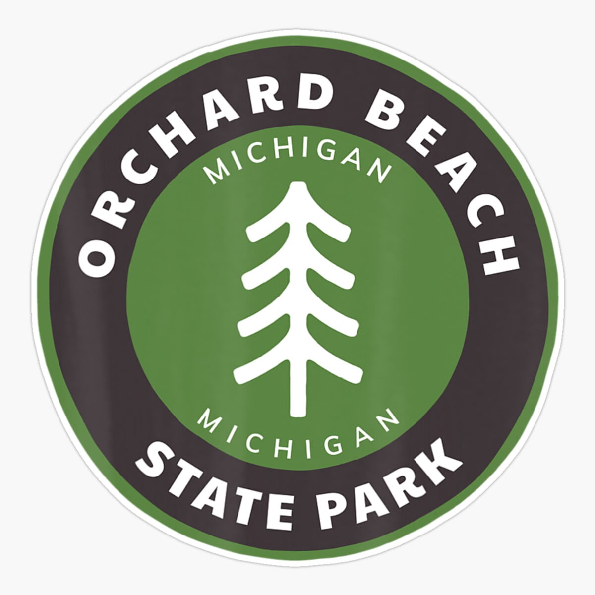 Maneki Orchard Beach State Park Michigan Outdoors Mi Orest Badge Er ...