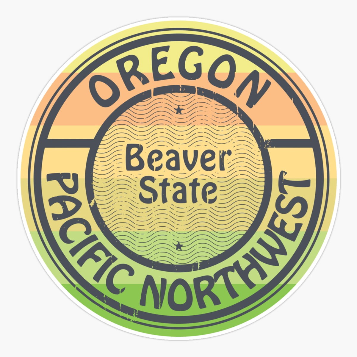 Maneki Oregon, Beaver State, Paciic Northwest Sticker, Phone Decal ...