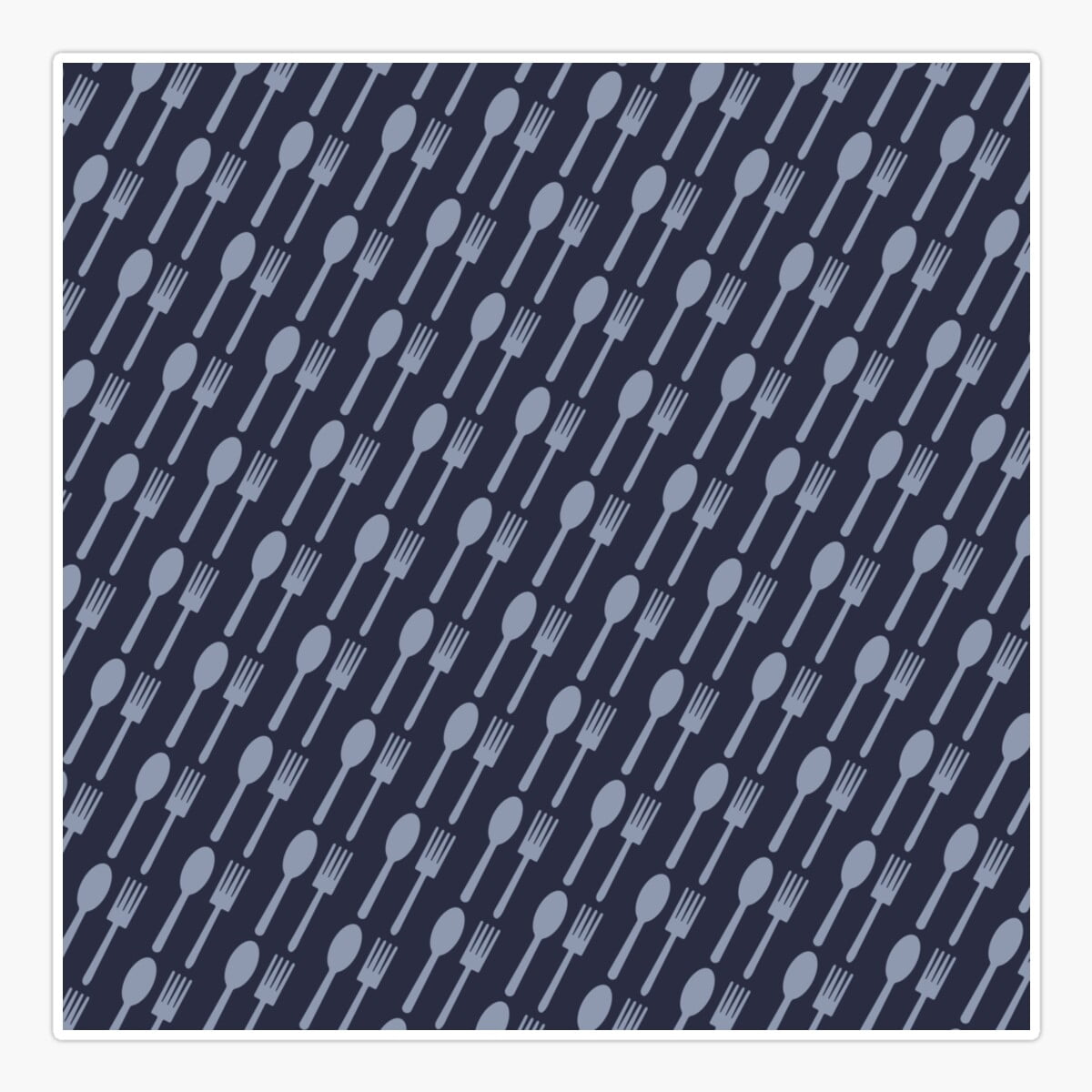 Maneki Orks And Spoons Pattern Design Sticker, Phone Decal Water Bottle Stickers Car Decals ...