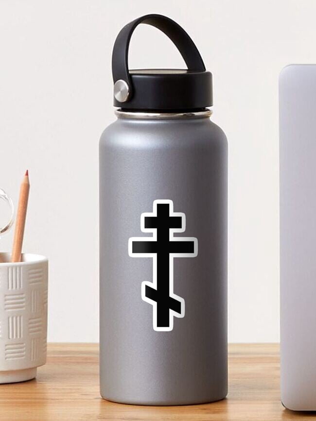 Maneki Orthodox Cross Socks Sticker, Phone Decal Water Bottle Stickers ...