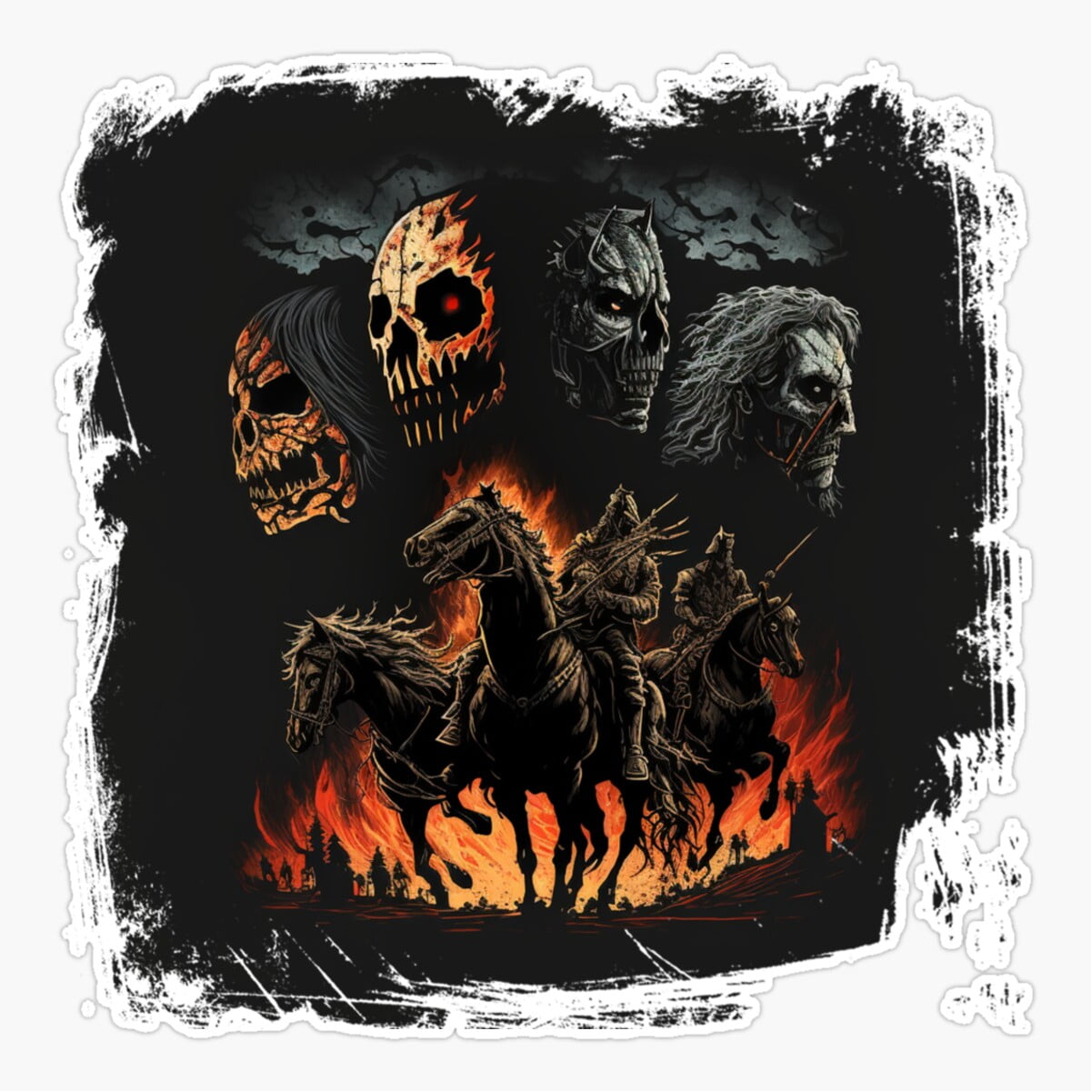 Maneki Our Horsemen O The Apocalypse Skulls Er, Phone Decal Water ...