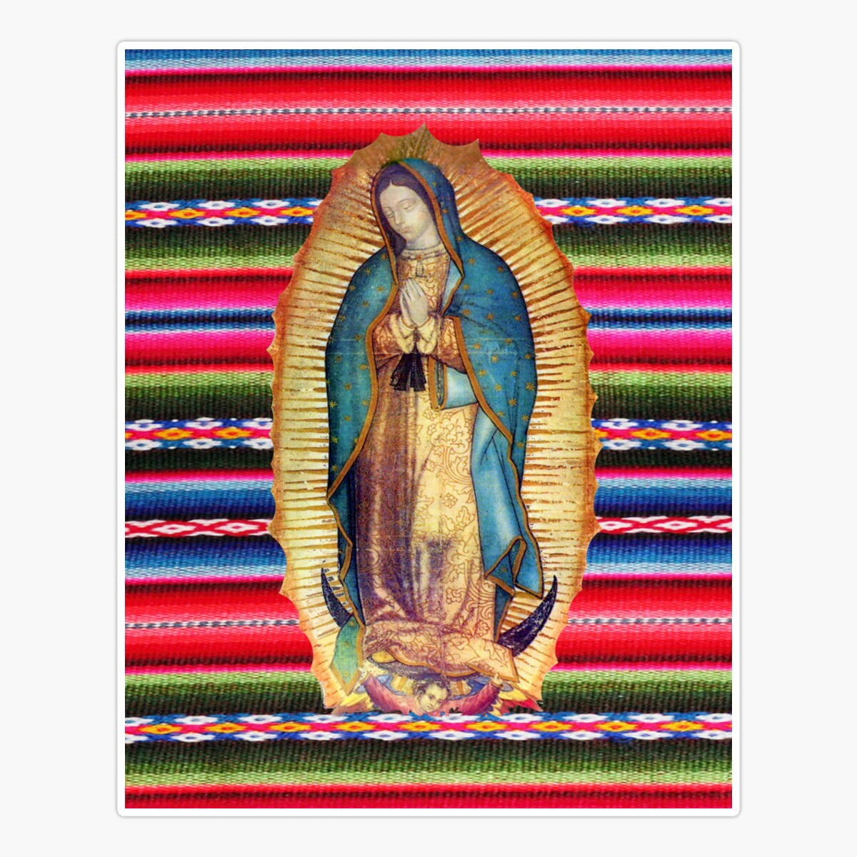 Maneki Our Lady O Guadalupe Virgen Maria Zarape Virgin Mary Catholic ...