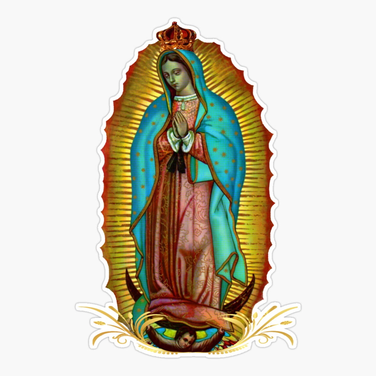 Maneki Our Lady O Guadalupe Virgin Mary 07 Sticker, Phone Decal Water ...