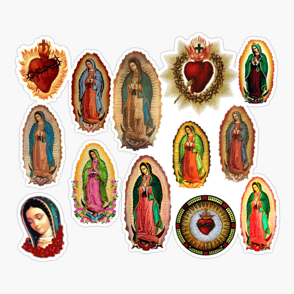 Maneki Our Lady O Guadalupe Virgin Mary Sticker, Phone Decal Water ...