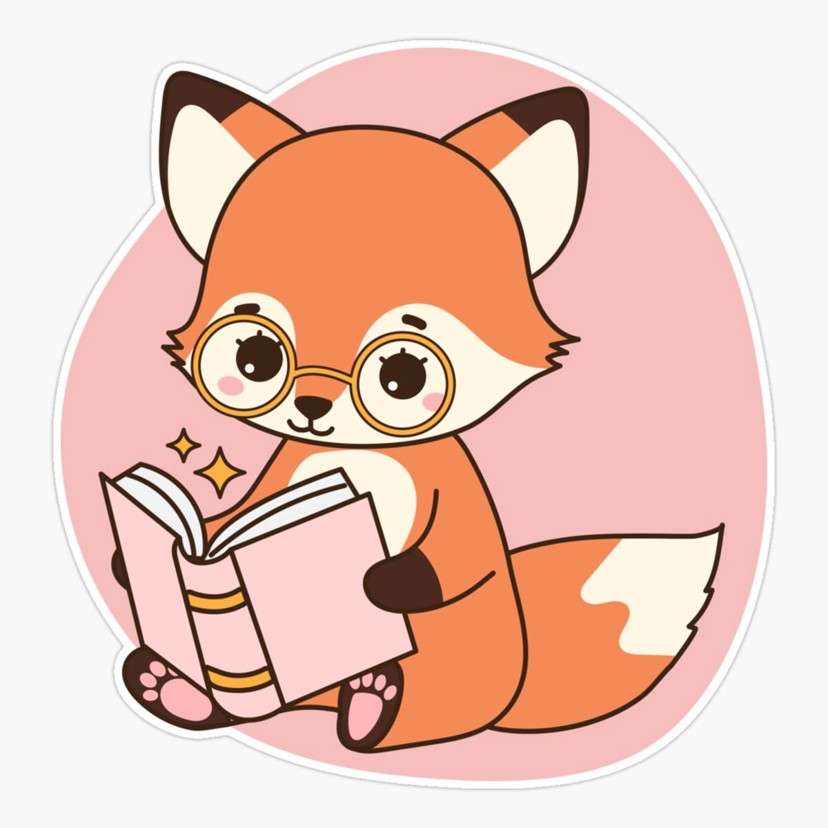Maneki Oxy Reader - Ox Reading A Book Sticker, Phone Decal Water Bottle ...