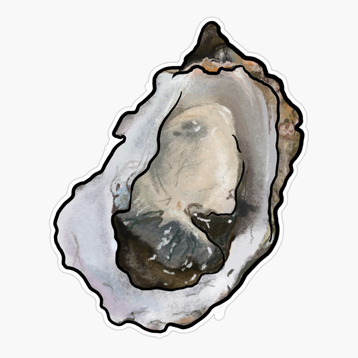 Maneki Oysters And Pearls In Charcoal Er, Phone Decal Water Bottle ...