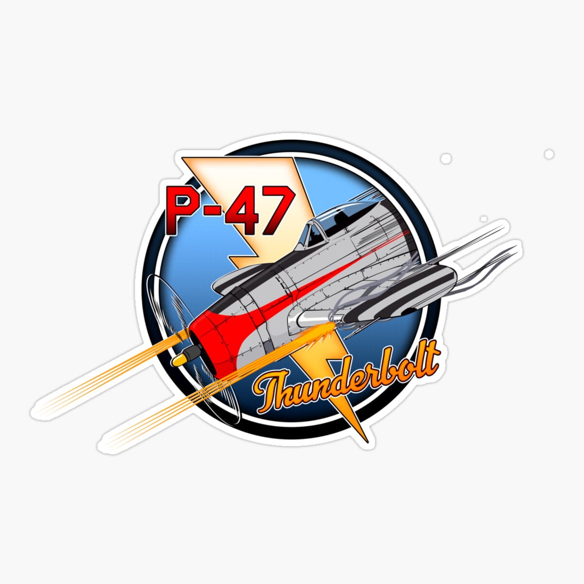 Maneki P-47 Thunderbolt Er, Phone Decal Water Bottle Stickers Car ...