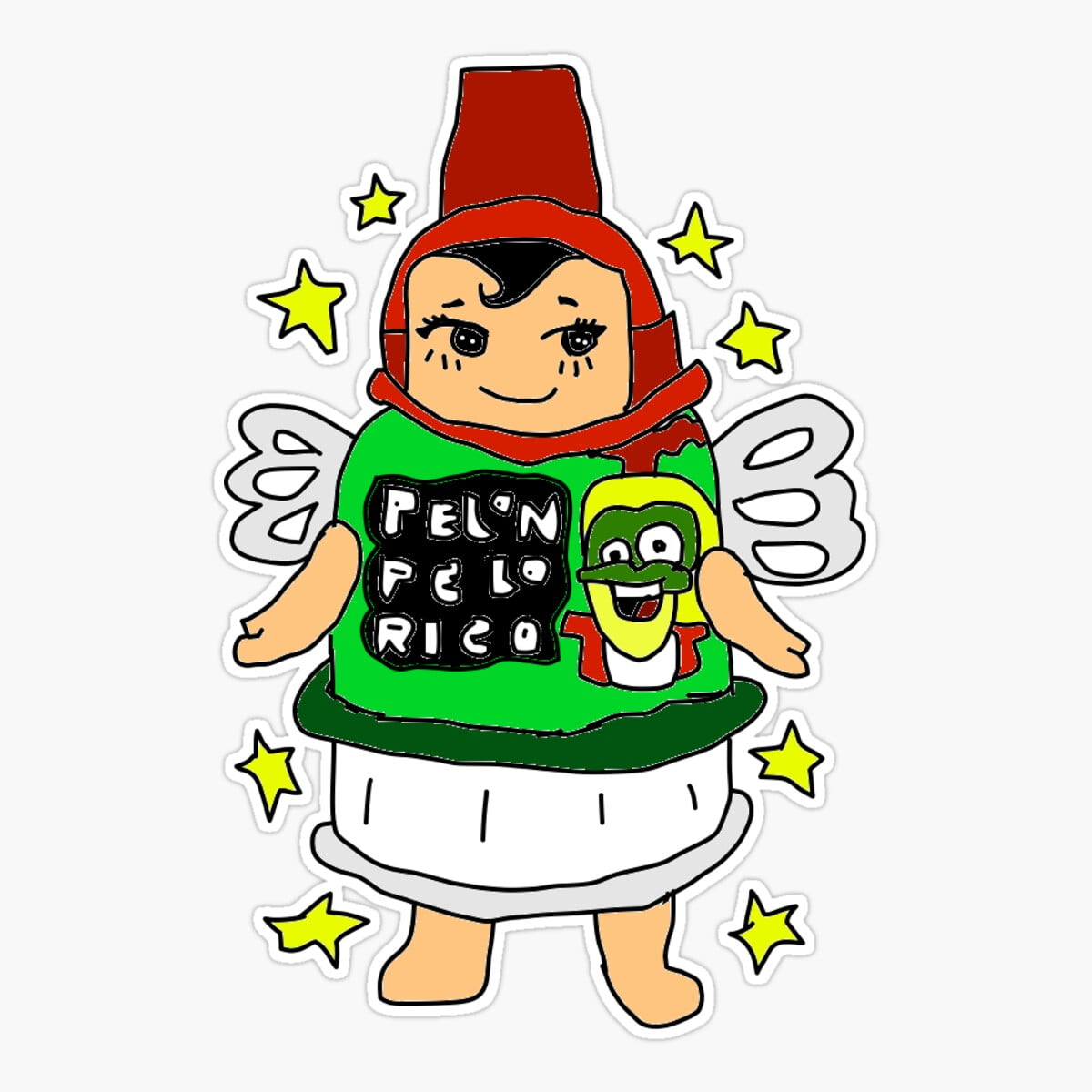 Maneki P Pelo Rico Sonny Angel Sticker, Phone Decal Water Bottle ...