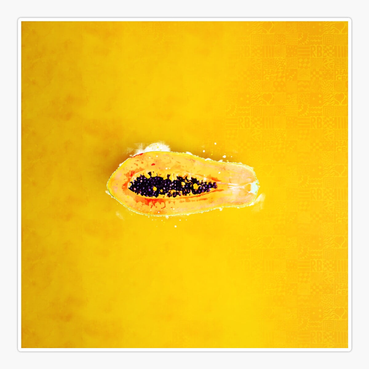 Maneki Pa Pa Papaya Sticker, Phone Decal Water Bottle Stickers Car ...