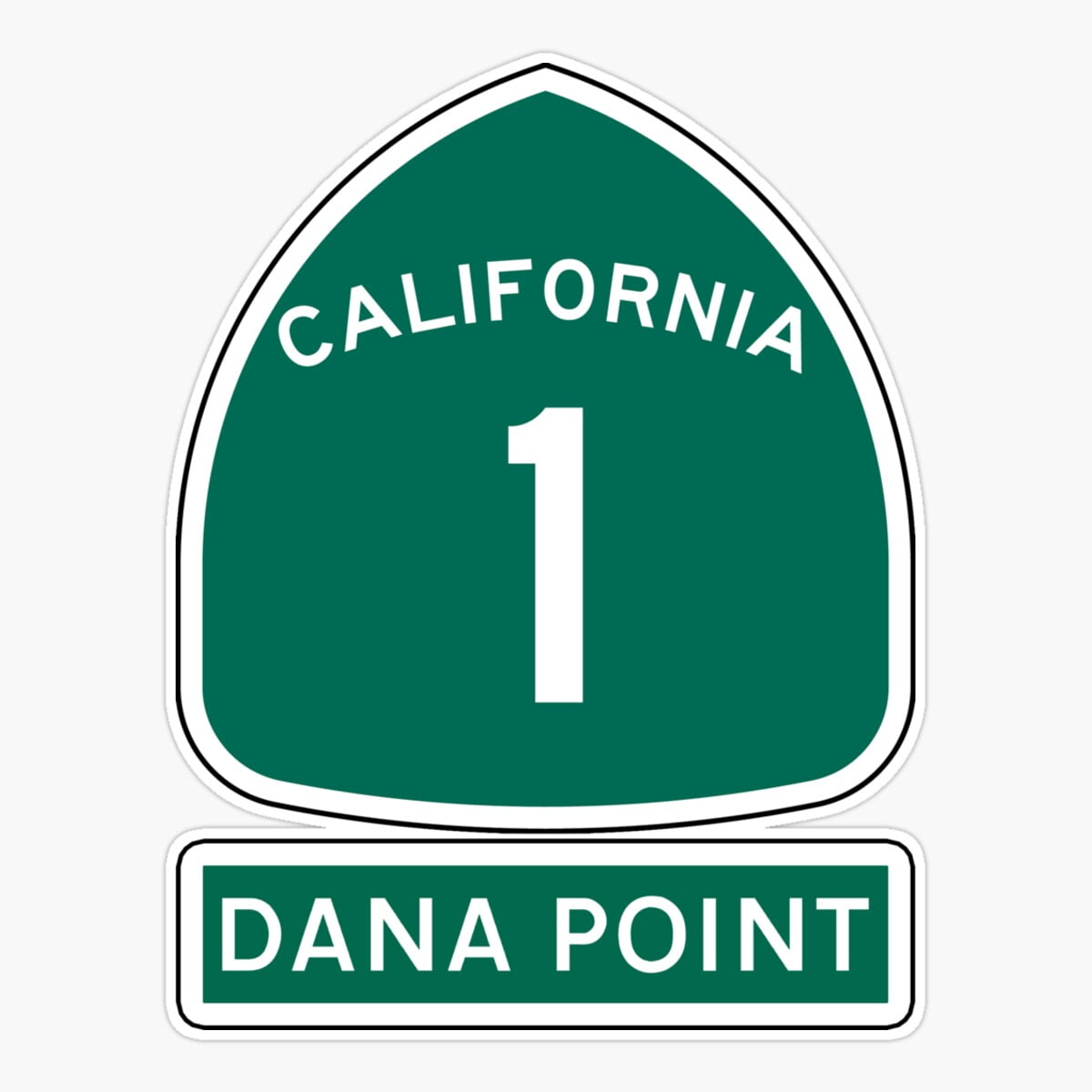 Maneki Pacific Coast Highway Dana Point California Route 1 Sticker ...