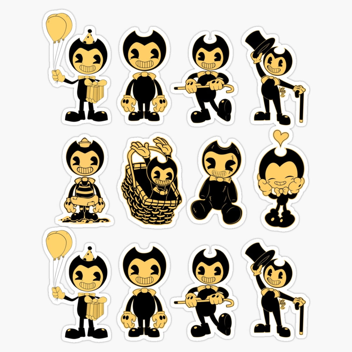 Maneki Pack Bendy And The Ink Machine - Keep Smiling Er, Phone Decal ...