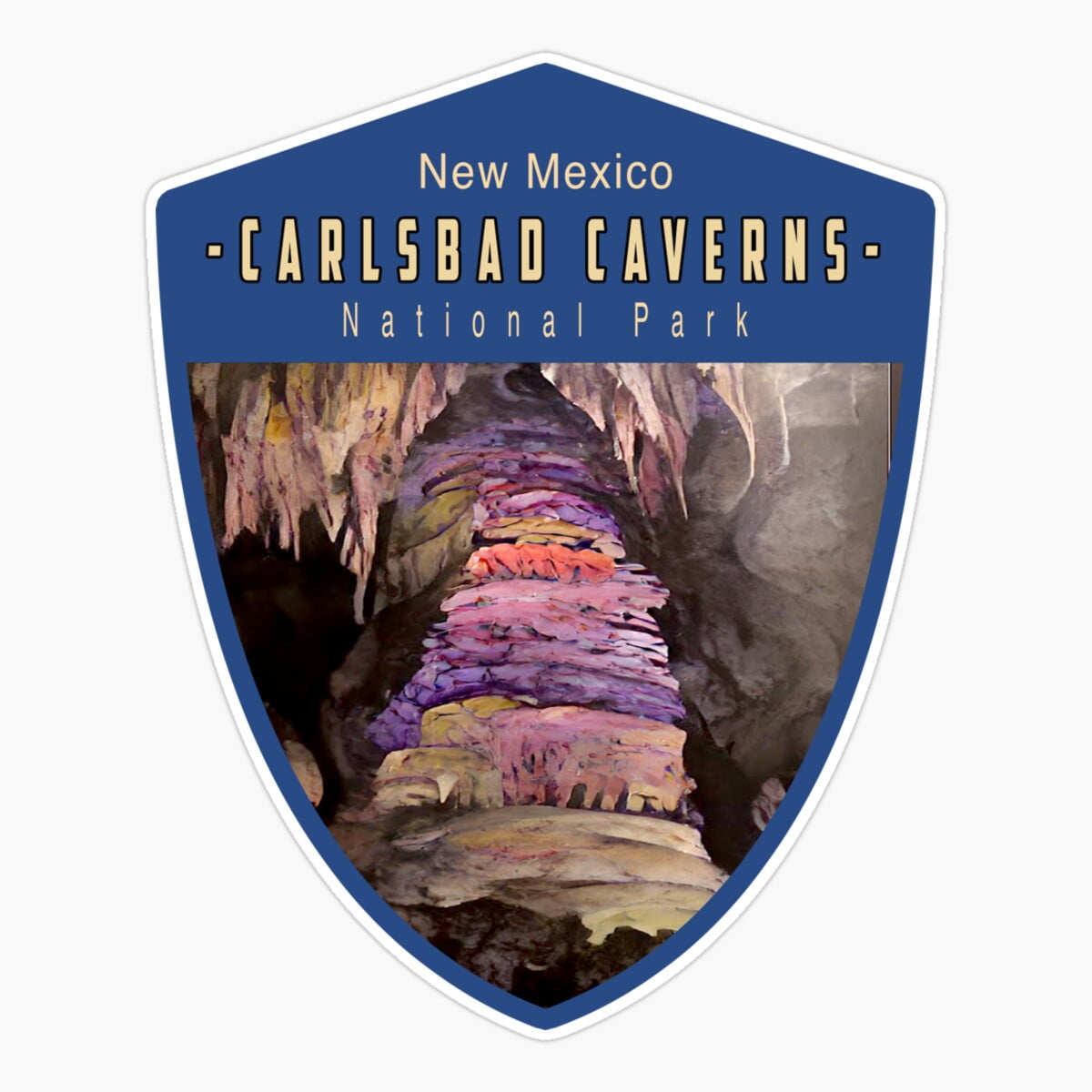 Maneki Painting O Caves Carlsbad Caverns Travel New Mexico Sticker ...