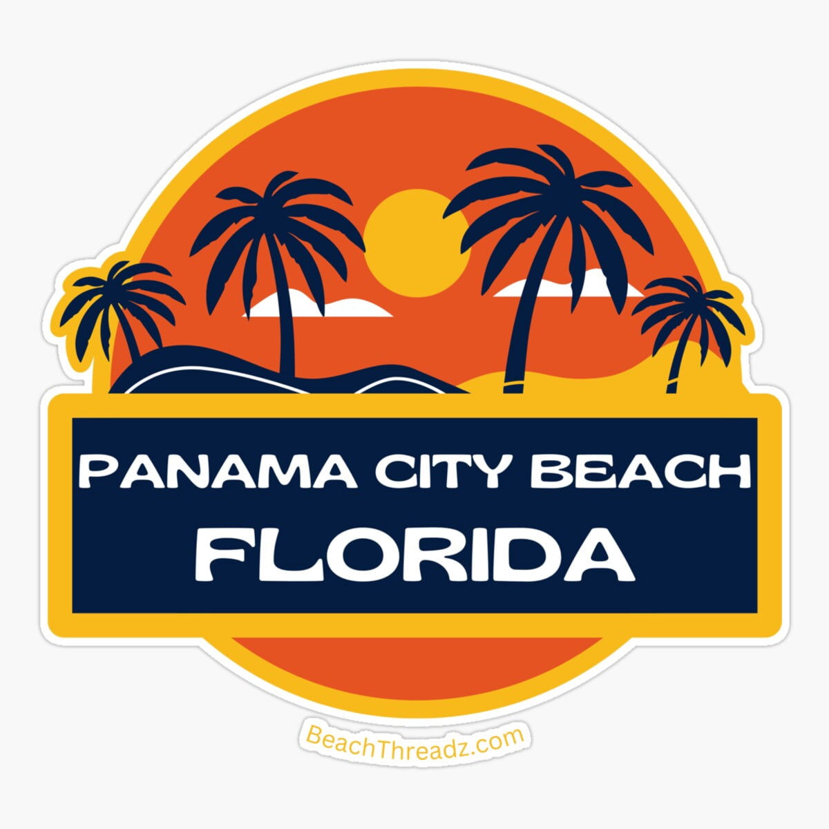 Maneki Panama City Beach Sun & Palms Er, Phone Decal Water Bottle ...