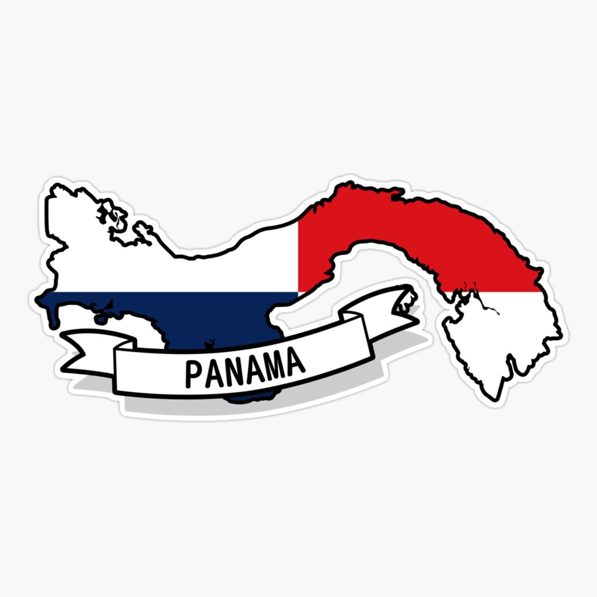 Maneki Panama Lag Map Sticker, Phone Decal Water Bottle Stickers Car ...