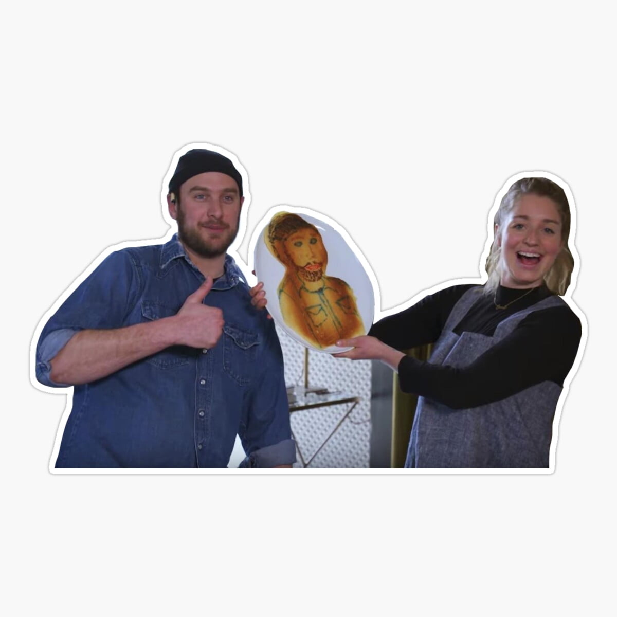 Maneki Pancake Art Sticker, Phone Decal Water Bottle Stickers Car ...