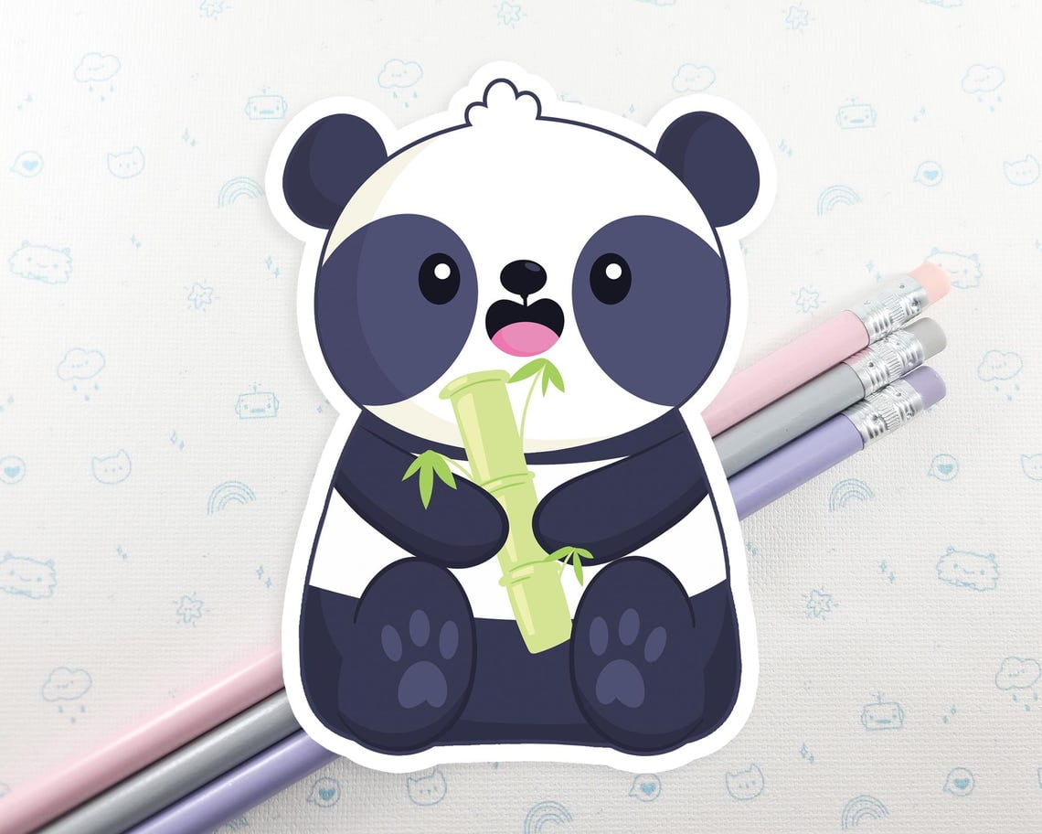 Maneki Panda Bamboo Er, Vinyl Ers, Laptop Decal, Panda Gift, Cute Er ...