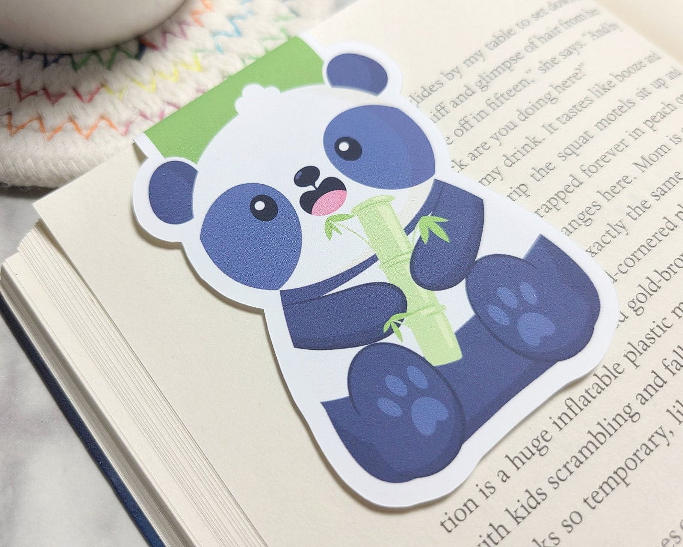 Maneki Panda Bamboo Magnetic Bookmark, Kawaii Panda Planner Clip, Cute ...