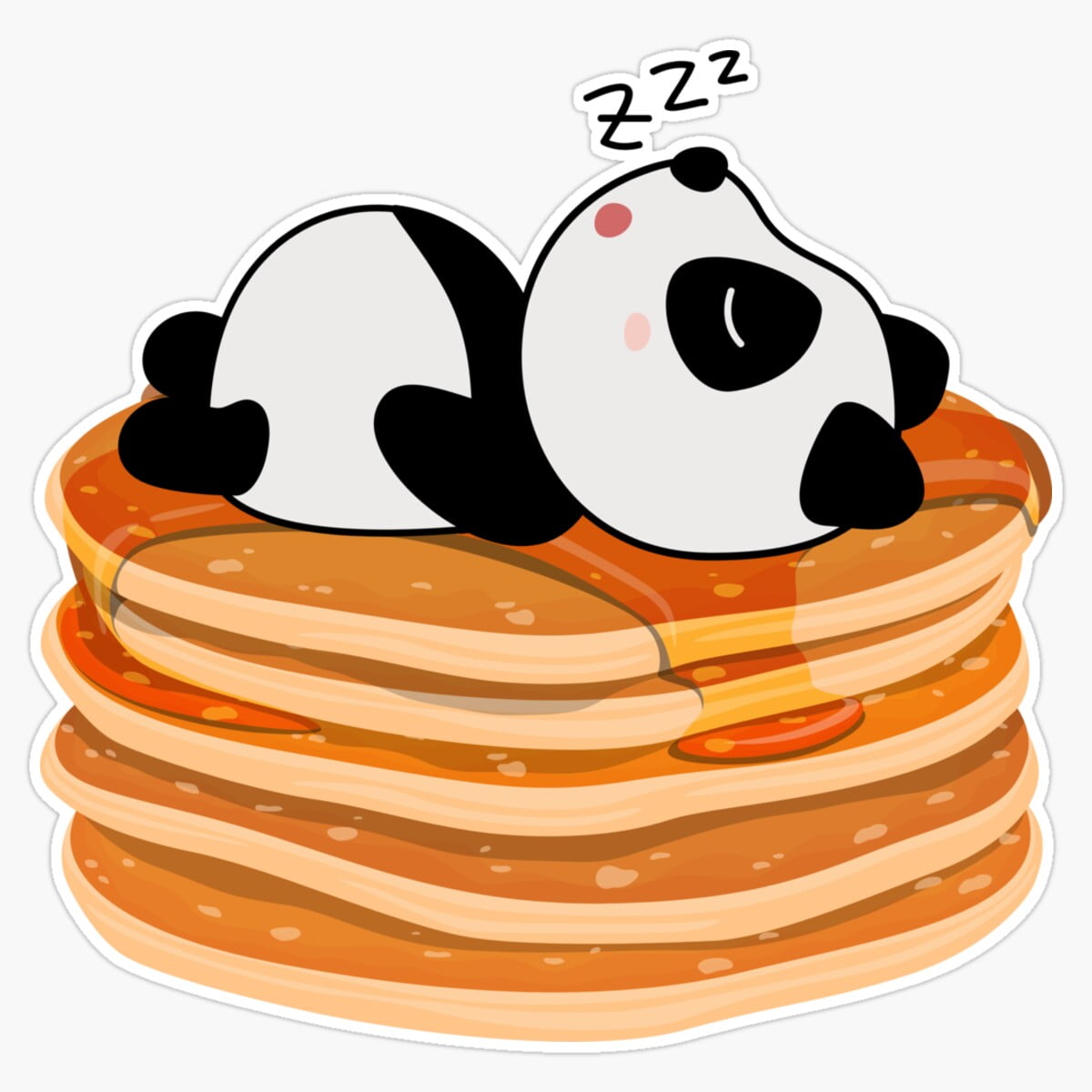 Maneki Panda On A Pancake Er, Phone Decal Water Bottle Stickers Car ...