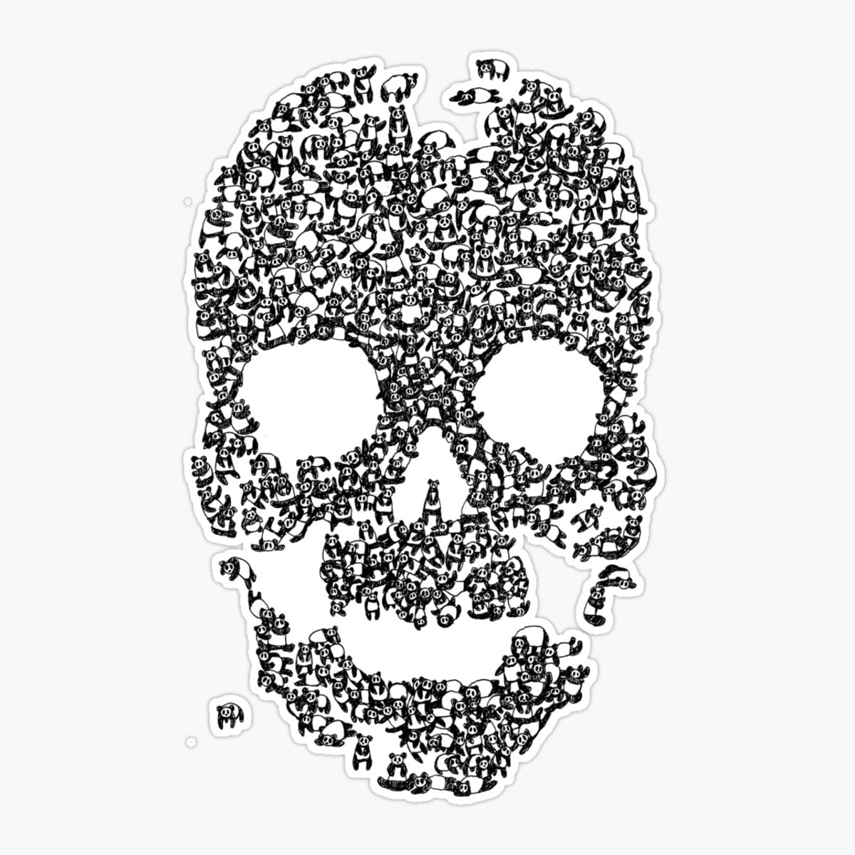 Maneki Panda Skull Er, Phone Decal Water Bottle Stickers Car Decals ...