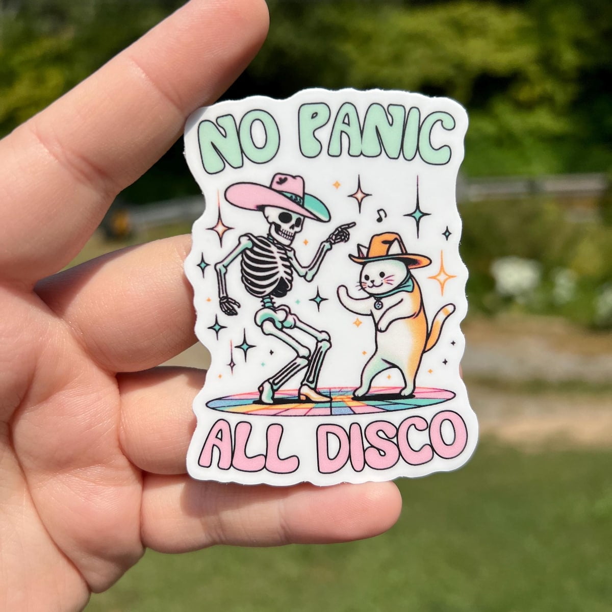 Maneki No Panic, All Disco Cowboy Sticker, Sticker, Anxiety Sticker ...