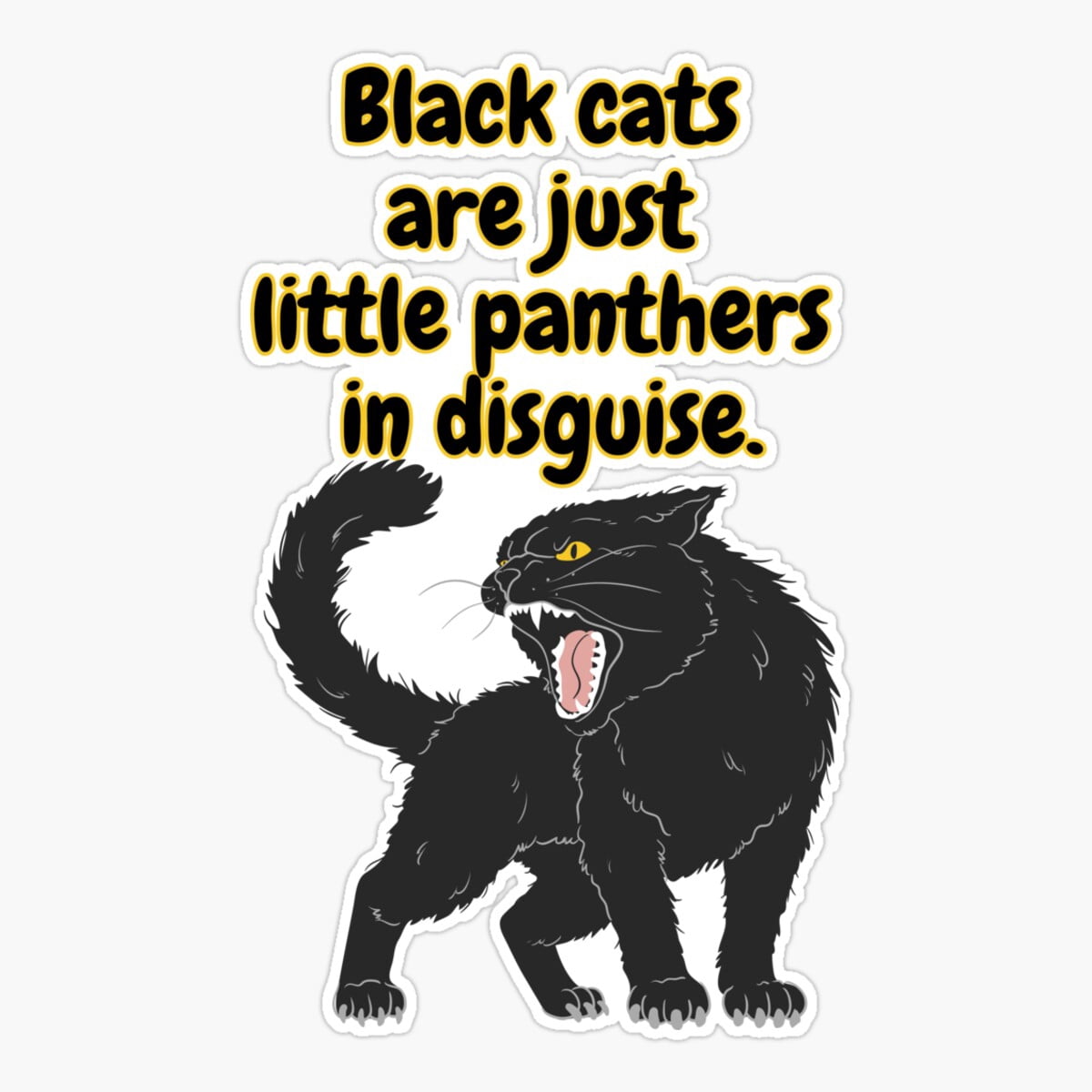 Maneki Panther In Disguise Sticker, Phone Decal Water Bottle Stickers ...