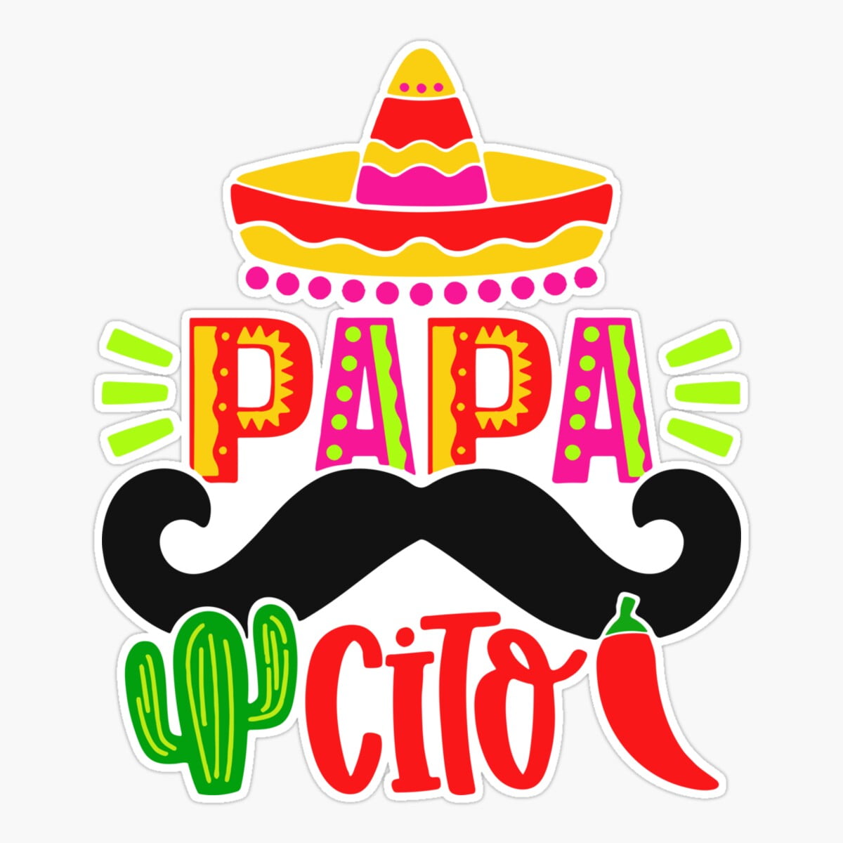 Maneki Papa Cito De Mayo Sticker, Phone Decal Water Bottle Stickers Car ...