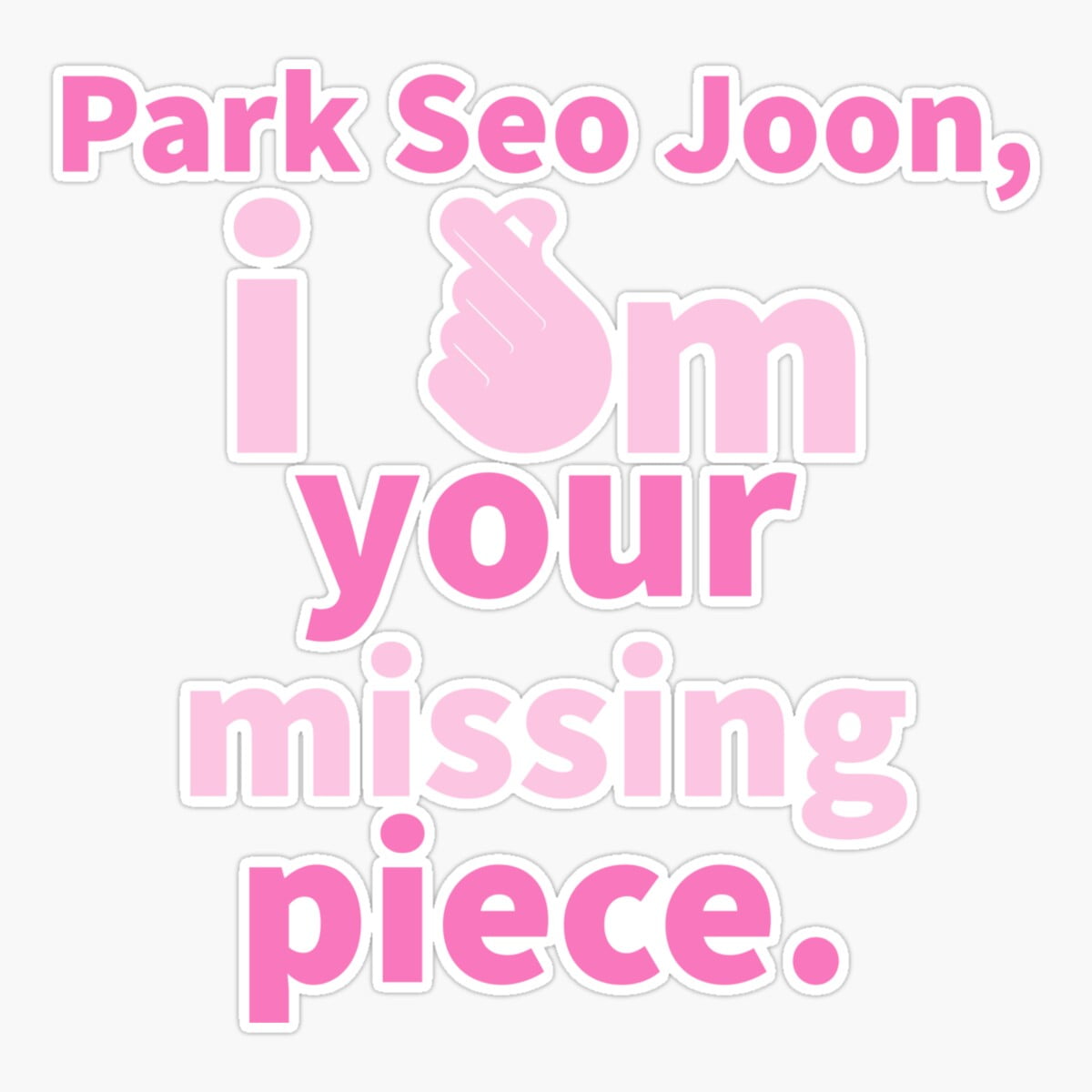 Maneki Park Seo Joon, I Am Your Missing Piece Sticker, Phone Decal Water Bottle Stickers Car ...