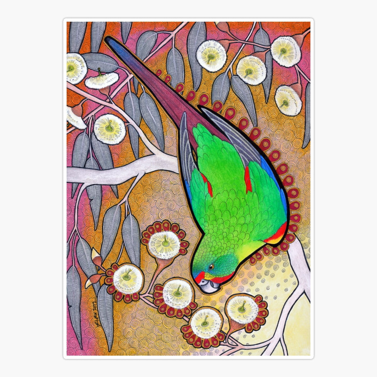 Maneki Parrot Animal Teacher Er, Phone Decal Water Bottle Stickers Car ...