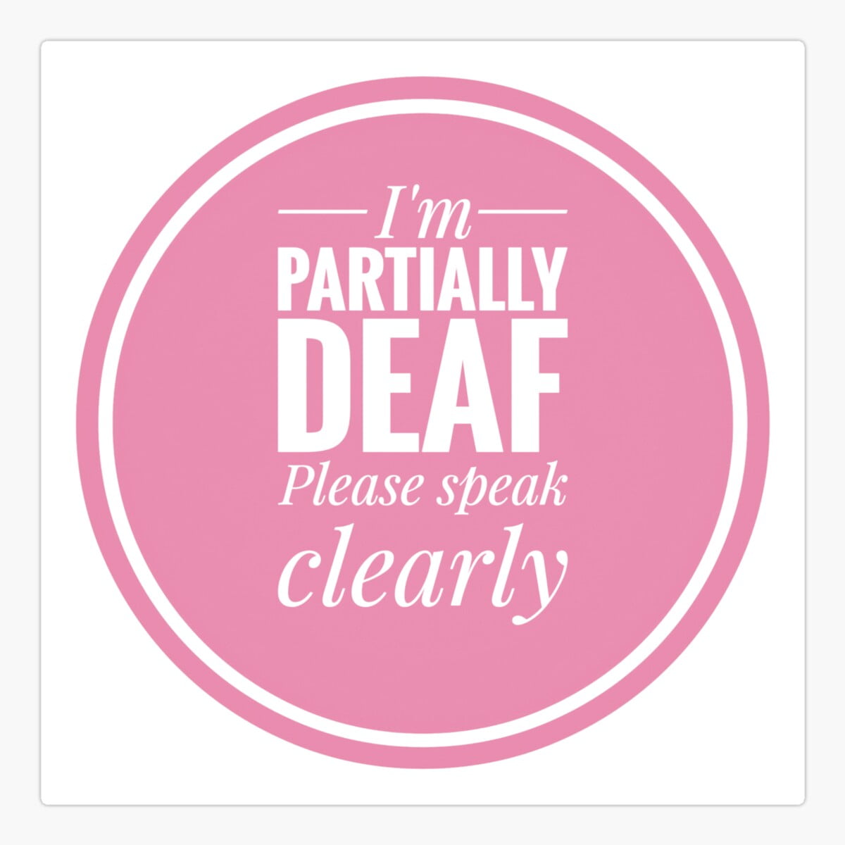 Maneki Partially Deaf/Hard Of Hearing Deaf Awareness Pink Mask Er ...