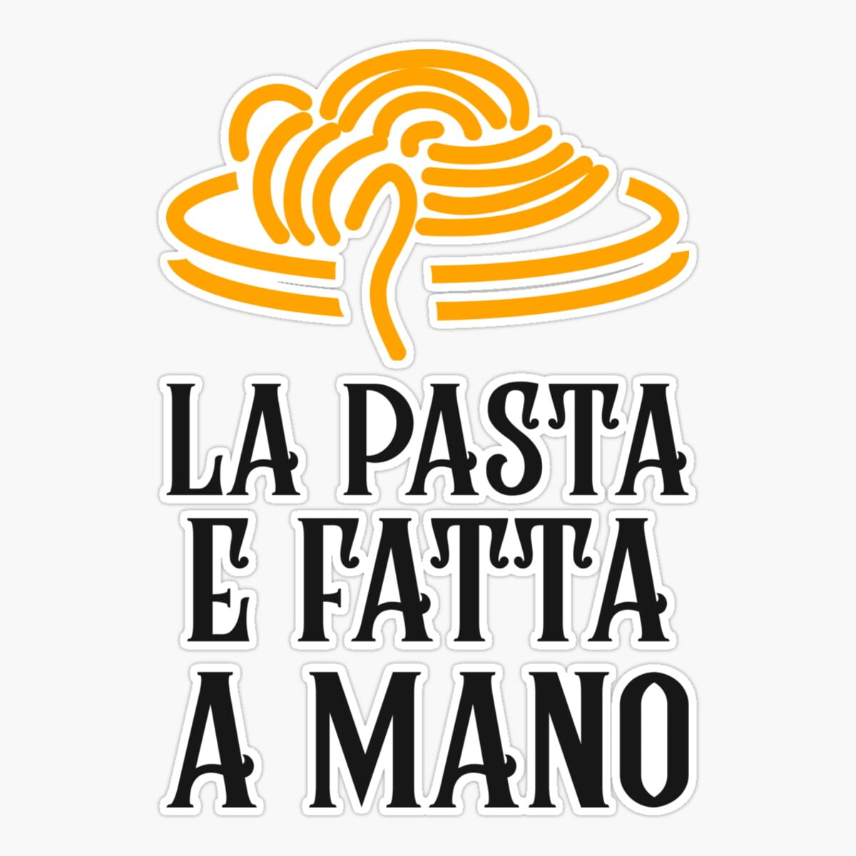 Maneki Pasta Is Made Rom Scratch Sticker, Phone Decal Water Bottle ...