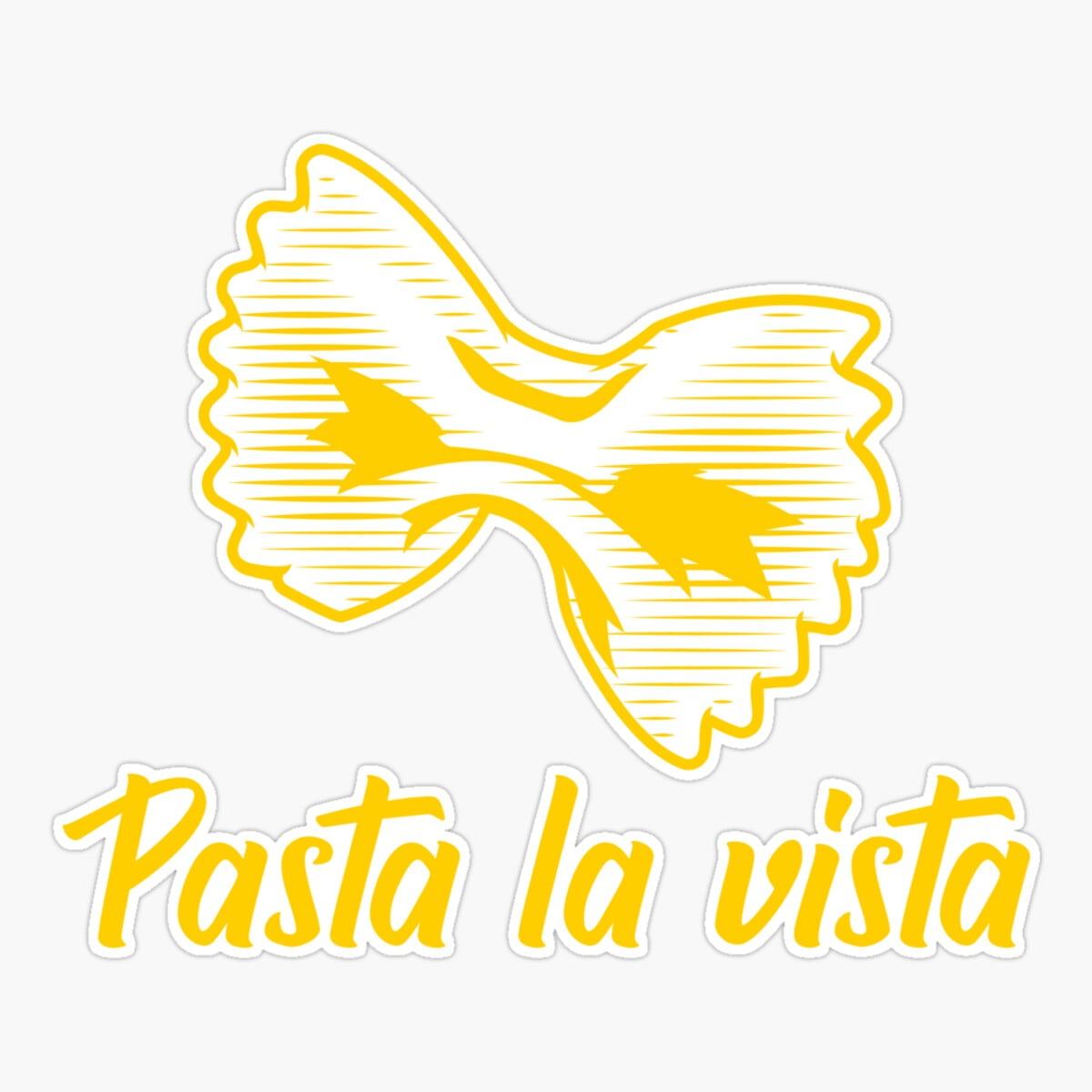 Maneki Pasta La Vista Sticker, Phone Decal Water Bottle Stickers Car ...