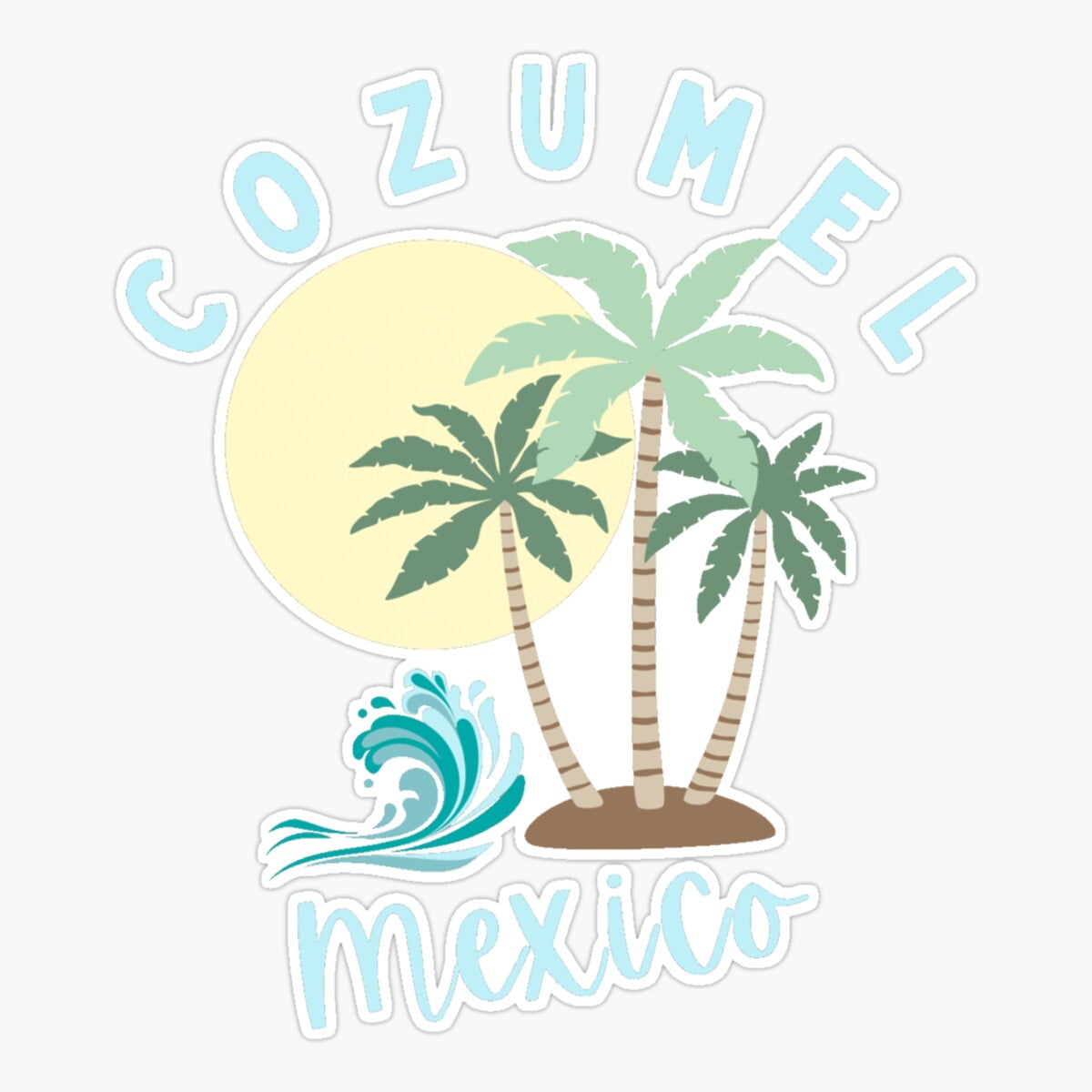 Maneki Pastel Cozumel Mexico - Pale Blue - Beach / Vacation / Cruise ...