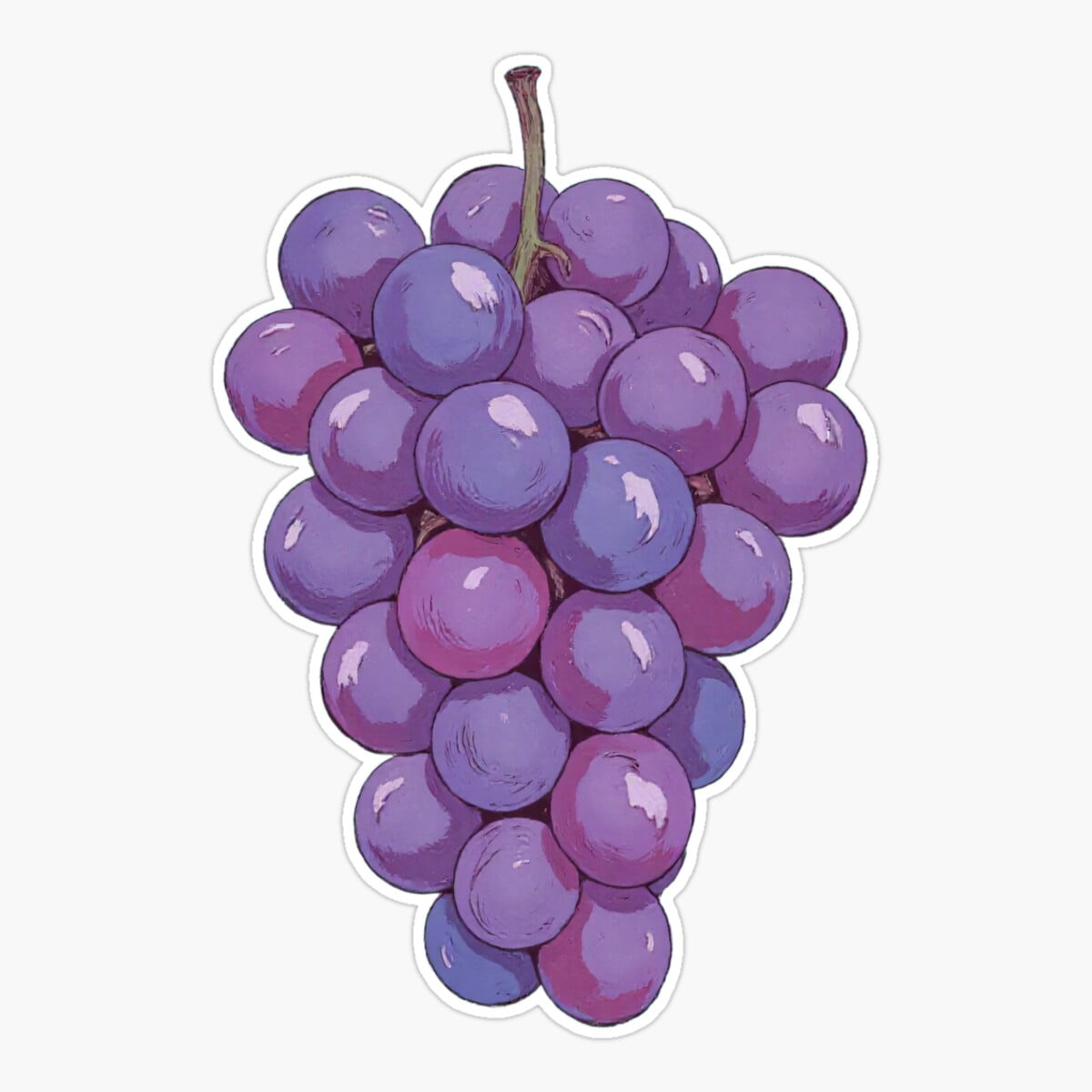 Maneki Pastel Mint Grapes A Line Clair Comic Illustration Er, Phone ...