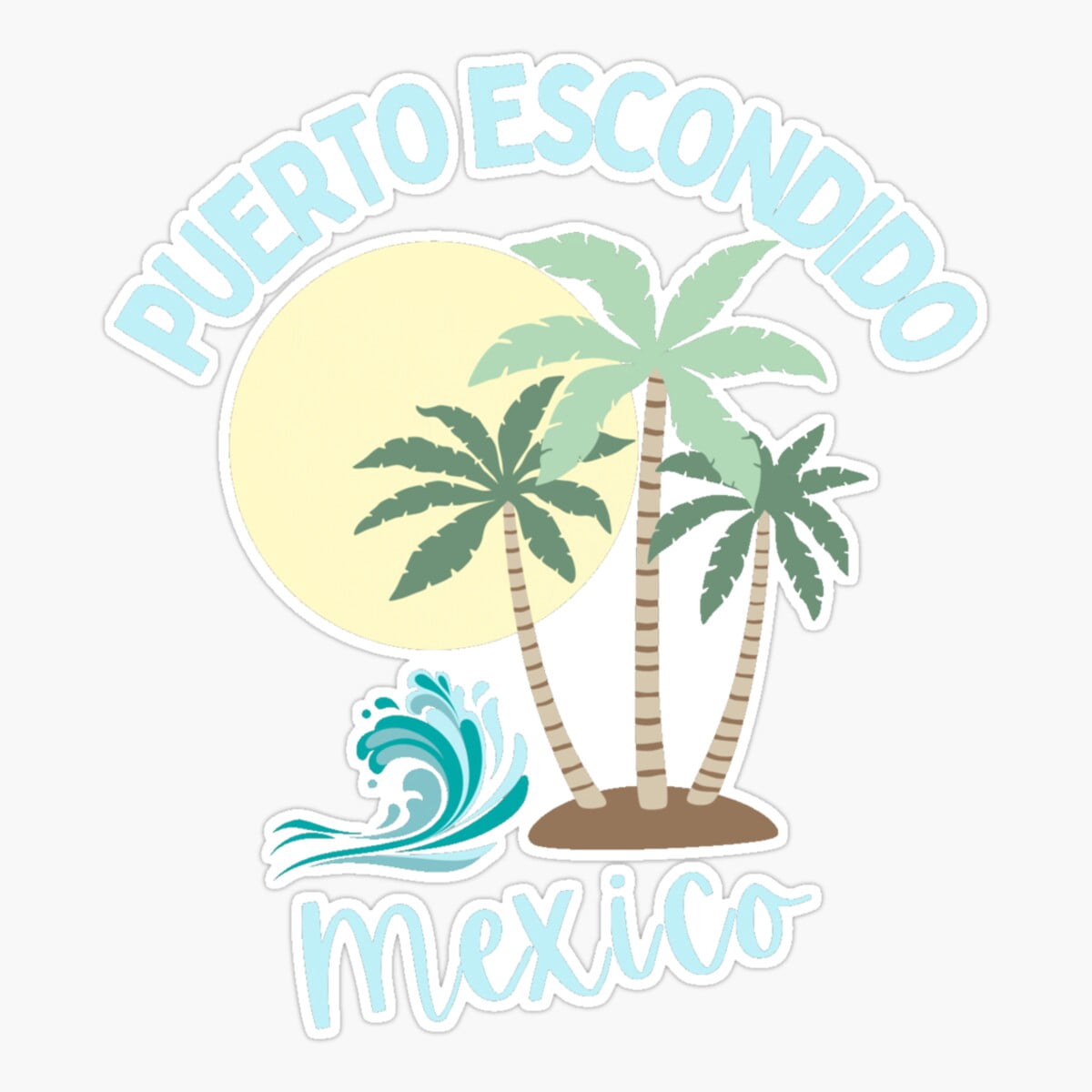 Maneki Pastel Puerto Escondido Mexico - Pale Blue - Beach / Vacation ...