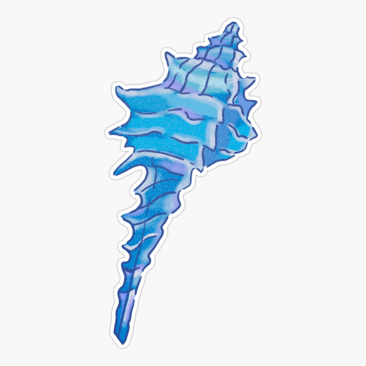 Maneki Pastel Seashell Aesthetic Sticker – Minimal Beach Vibes For ...