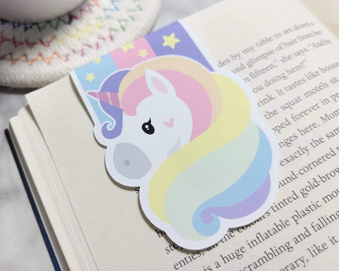 Maneki Pastel Unicorn Bookmark, Magical Unicorn Planner Clip, Unicorn ...