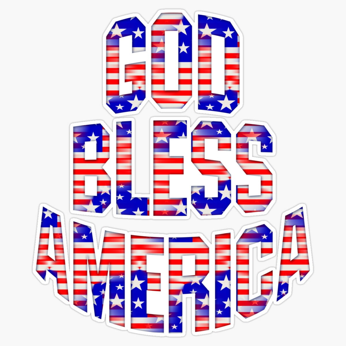 Maneki Patriotic God Bless America Er, Phone Decal Water Bottle Stickers Car Decals, Funny ...