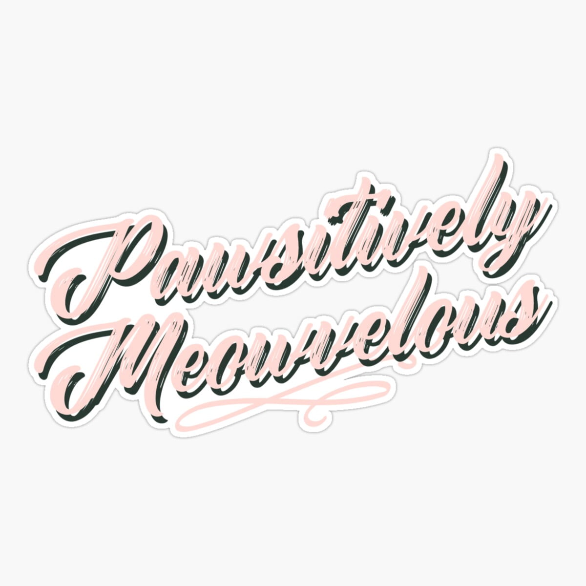 Maneki Pawsitively Meowvelous Sticker, Phone Decal Water Bottle ...