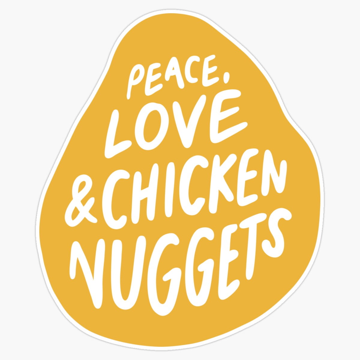 Maneki Peace, Love & Chicken Nuggets Er, Phone Decal Water Bottle ...