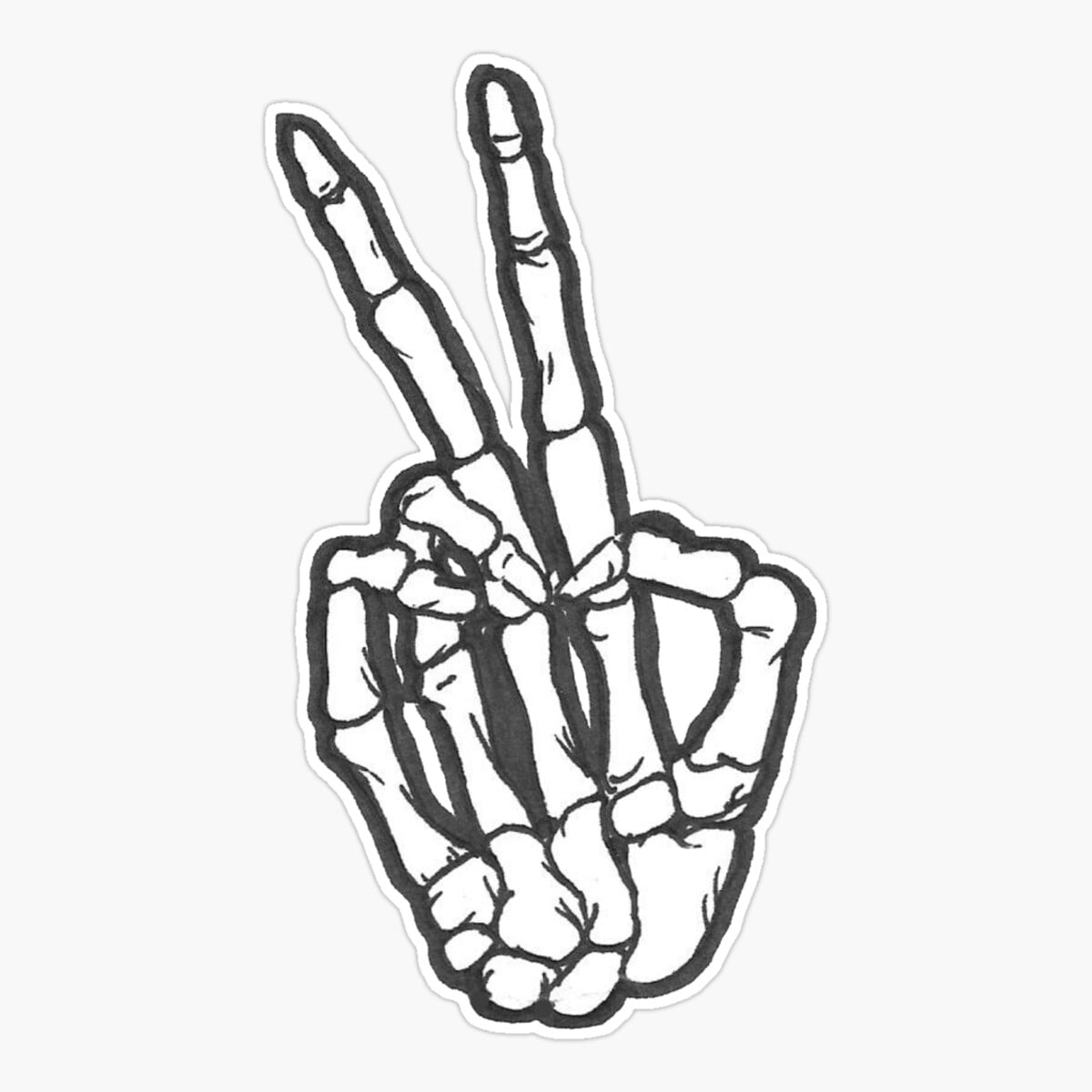Maneki Peace Out Skeleton Hand-Limited Time Only Er, Phone Decal Water ...