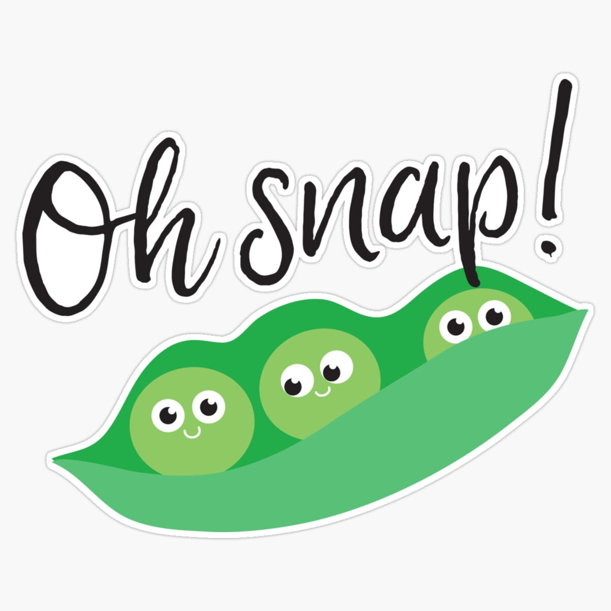 Maneki Peas. Oh Snap! Er, Phone Decal Water Bottle Stickers Car Decals, Funny Birthday Gift ...