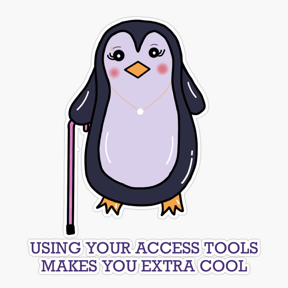 Maneki Penguin With Cane Er, Phone Decal Water Bottle Stickers Car ...