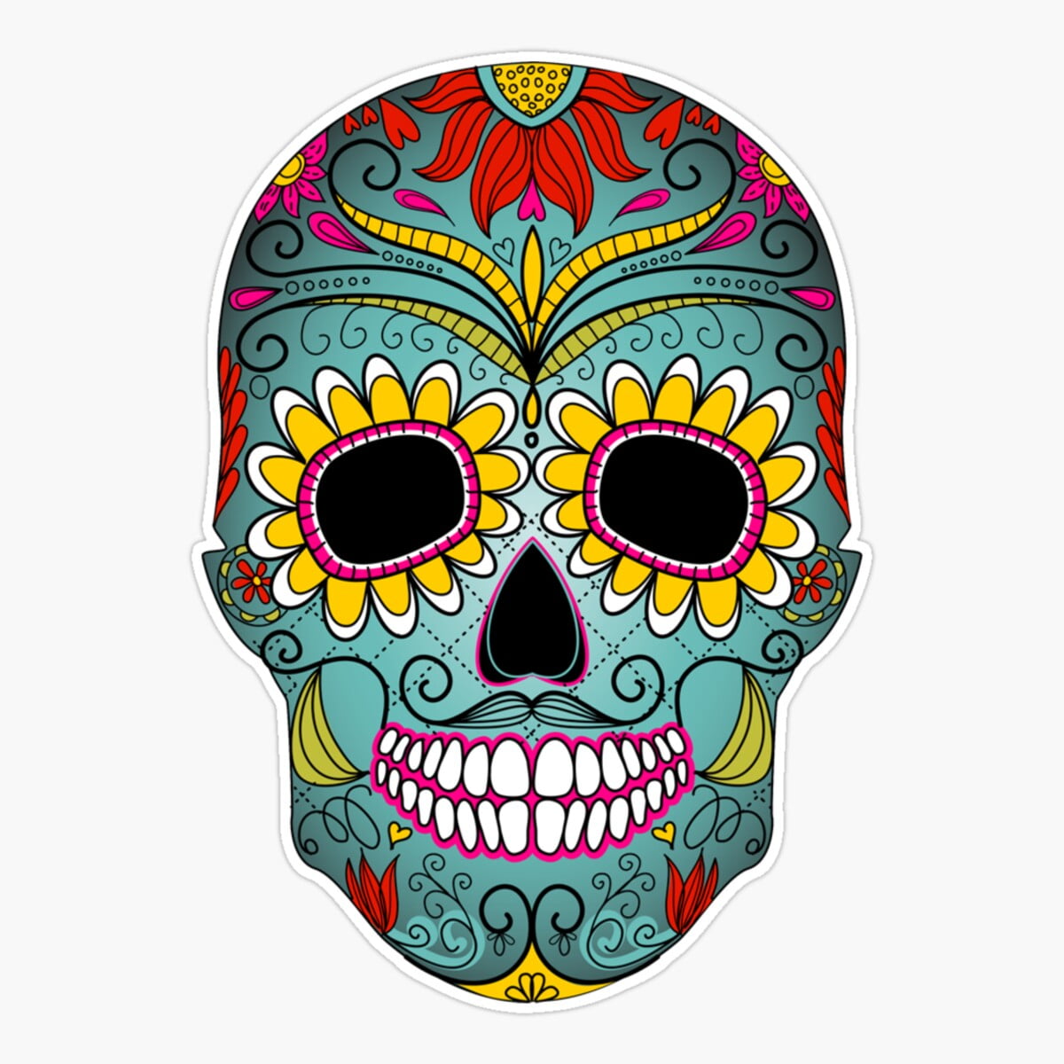 Maneki Perect La Calavera Catrina Purple Sugar Skull On Day O The Dead ...