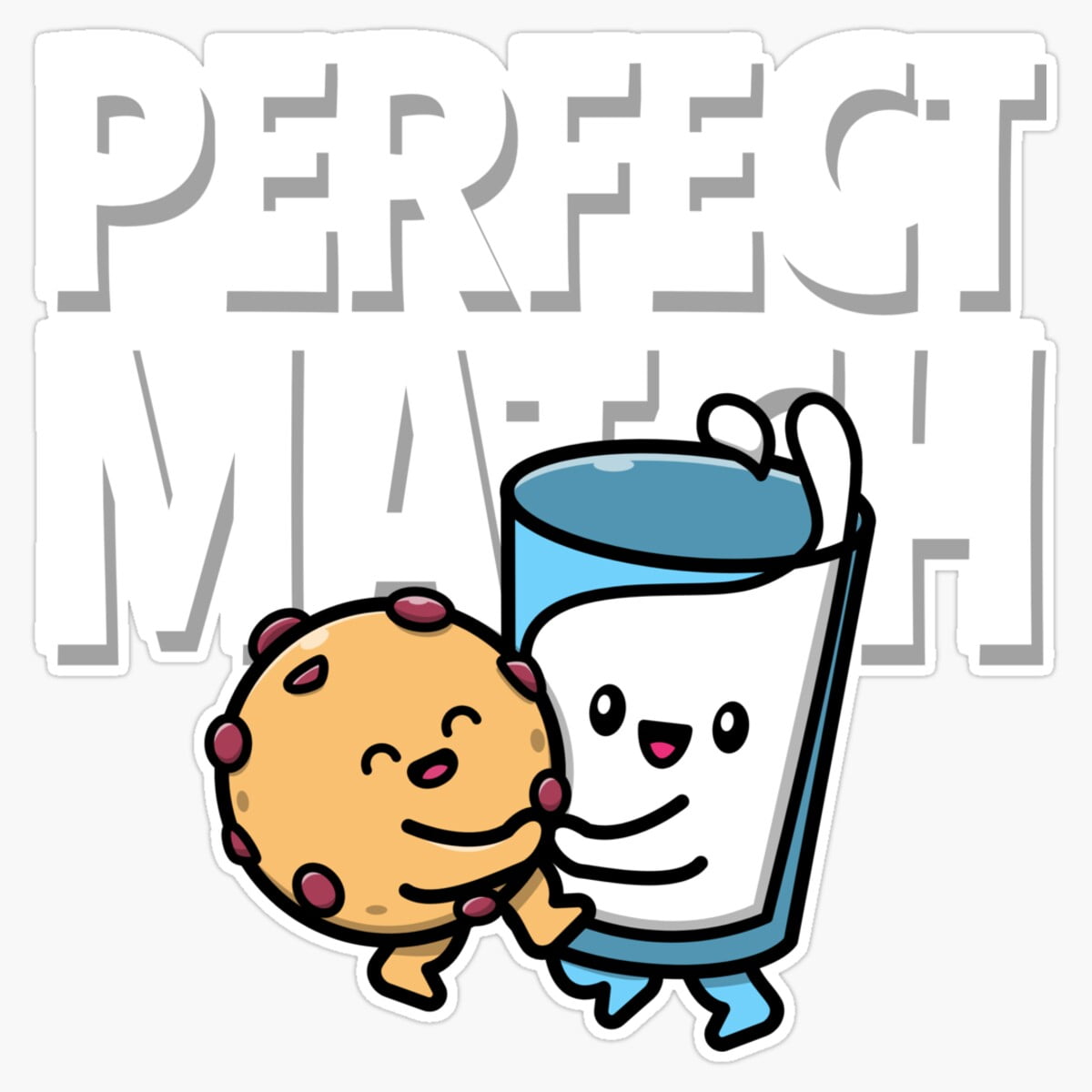 Maneki Perfect Match Cookie And Milk Er, Phone Decal Water Bottle ...