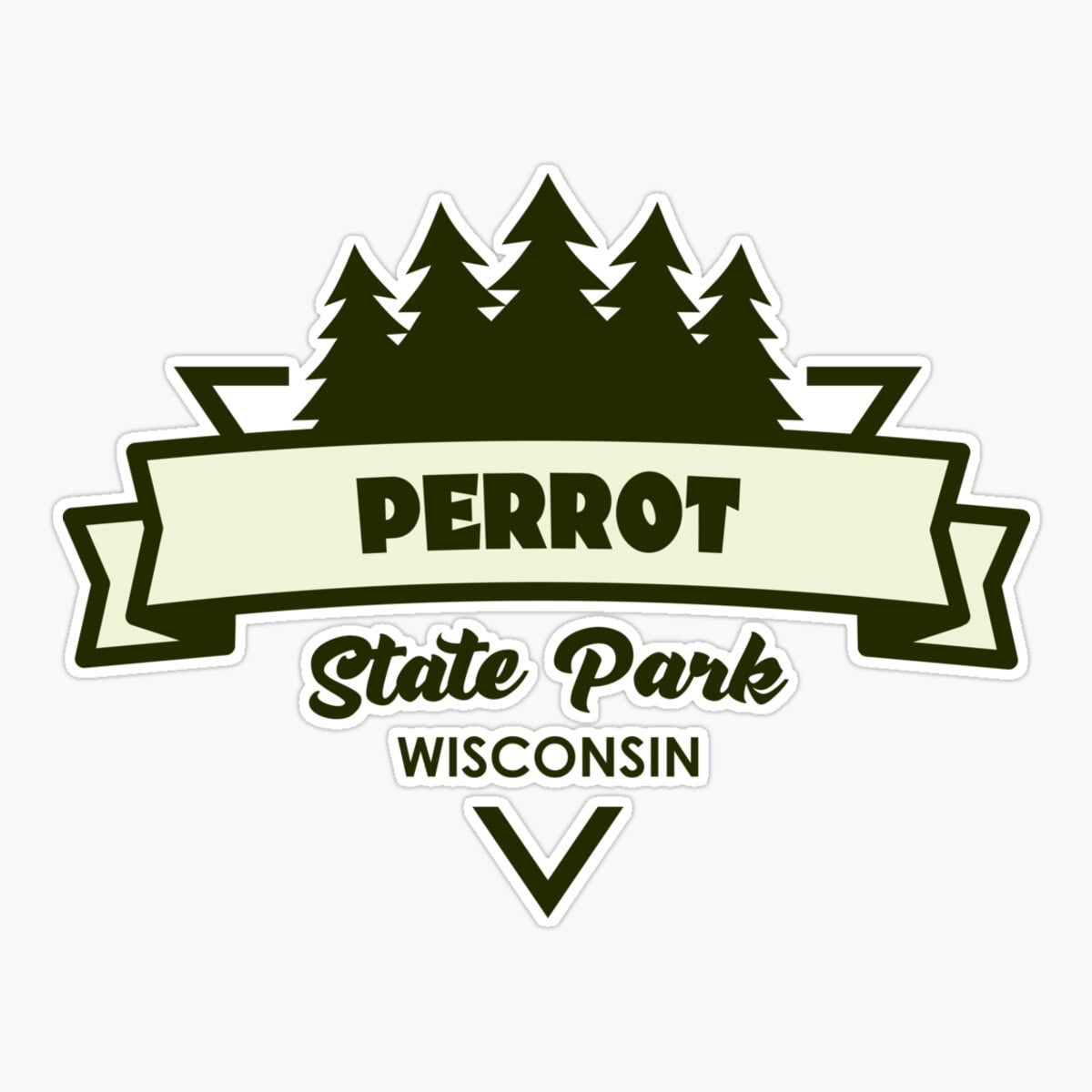 Maneki Perrot State Park Wisconsin Trees And Ribbon Er, Phone Decal ...